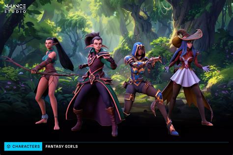 Unity Asset Stylized Fantasy Girls Npc Pack 3 V10 Gfxfather