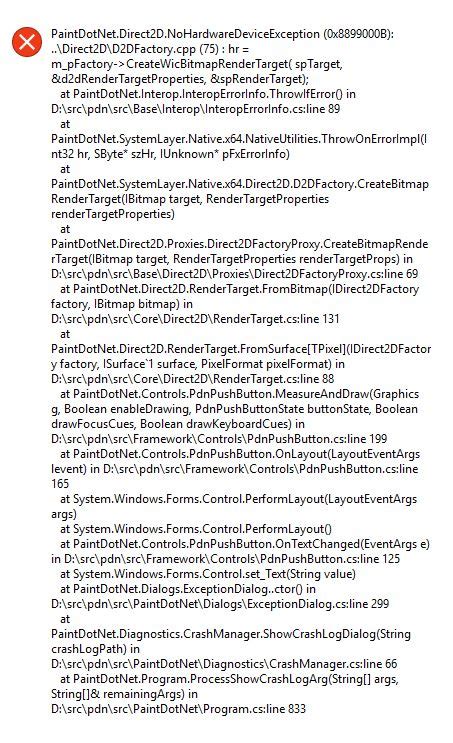 Windows Errors Troubleshooting Bug Reports Paint NET Forum