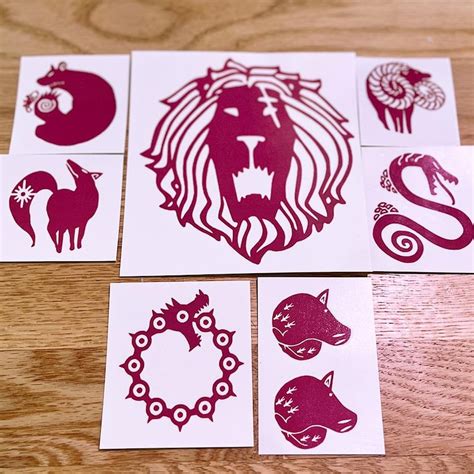7 Deadly Sins Tattoos Etsy