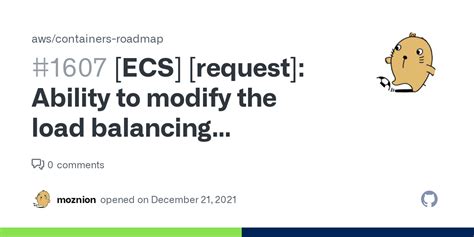 Ecs Request Ability To Modify The Load Balancing Configuration For