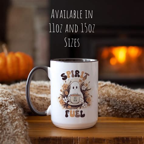 Spirit Fuel Mug Cute Halloween Ghost Mug Halloween T For Etsy