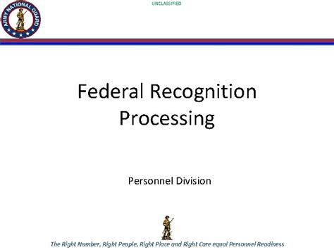 Unclassified Federal Recognition Processing Personnel Division The Right