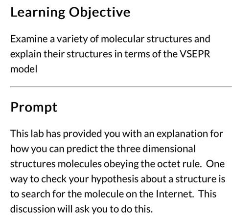 Solved Learning Objective Examine A Variety Of Molecular