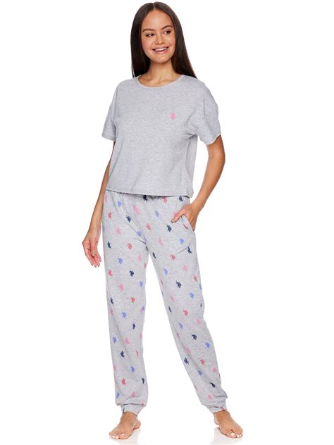 Us Polo Assn Womens And Womens Plus Short Sleeve Sleep Top And