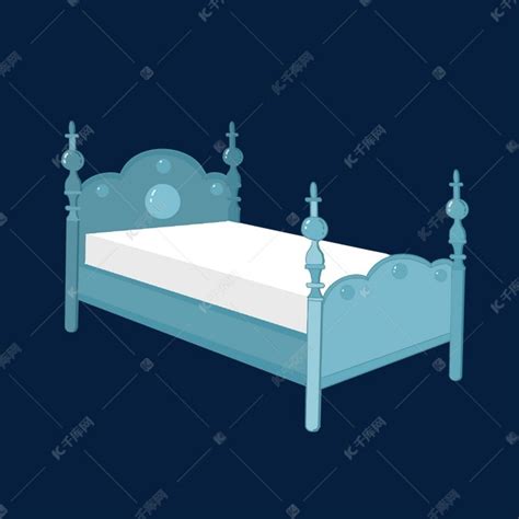 蓝色公主床素材图片免费下载 千库网