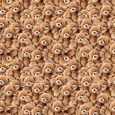 Packed Fuzzy Teddy Bear Fabric