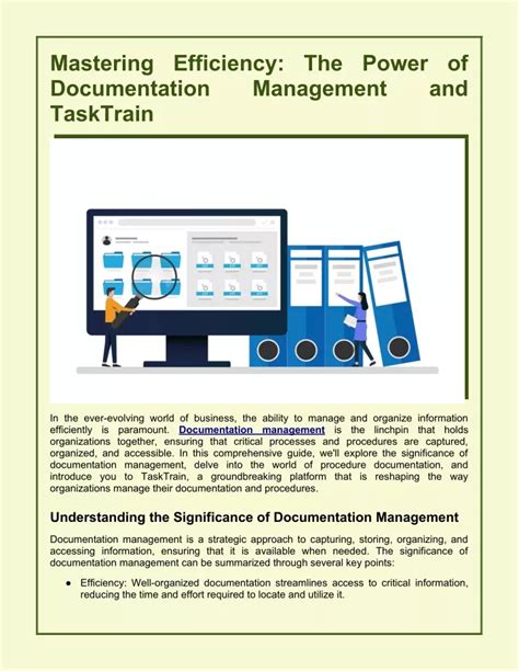 Ppt Mastering Efficiency The Power Of Documentation Management And