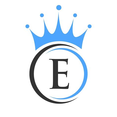 Premium Vector Letter E Crown Logo Template Royal Crown Logotype Luxury Sign For Beauty