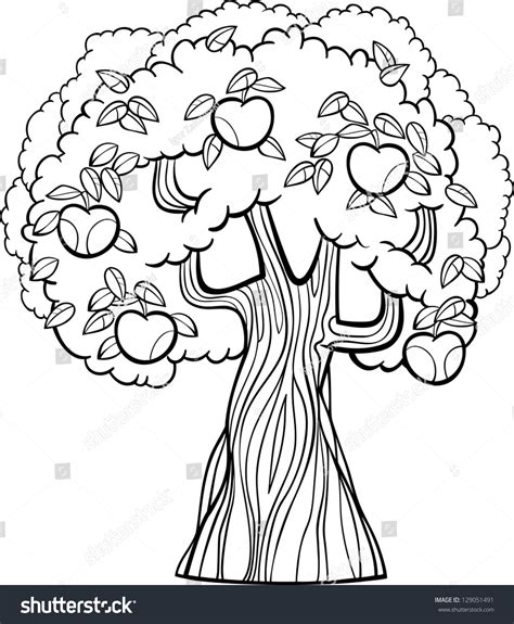 Apple Tree Clip Art Black And White