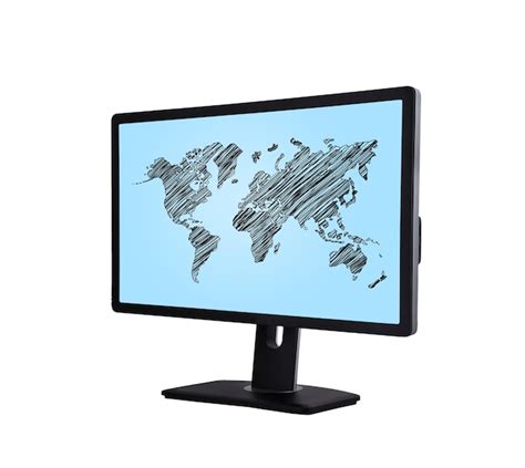 Premium Photo World Map On Screen