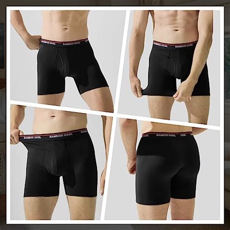 Bamboo Cool Mens Underwear 4 Pack Boxer Briefs Soft