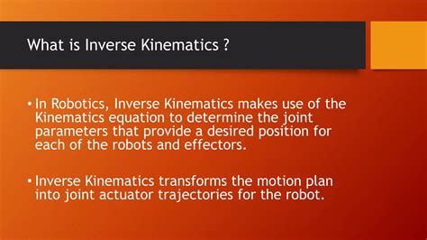 solution to inverse kinematics pdf robotics technology and computing