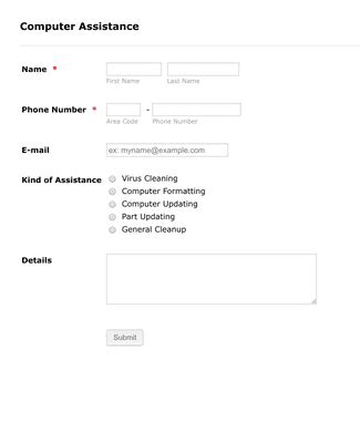 New User Request Form Template Jotform