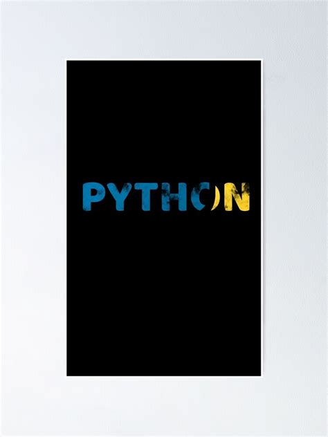 Python Logo Poster By Mechalina Redbubble