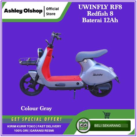 Promo Sepeda Listrik Uwinfly Rf8 Redfish 8 Uwinfly 48v12ah Grey Ori
