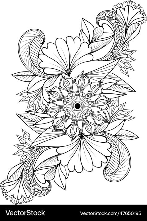 Adult Coloring Pages Of Flowers A Relaxing Escape Into Natures Beauty