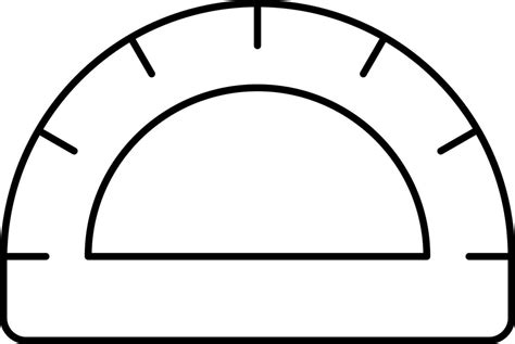 Protractor Clipart Black And White
