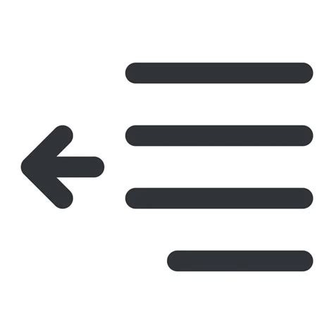 Text Typography Format Left Move Align Decrease Indent Icon Stock