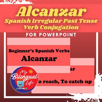 Alcanzar Spanish Irregular Past Tense Verb Conjugation Powerpoint