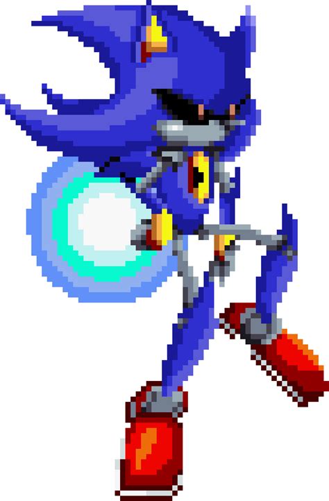 Metal Sonic Sprite Art By Canis Sanguis On Deviantart