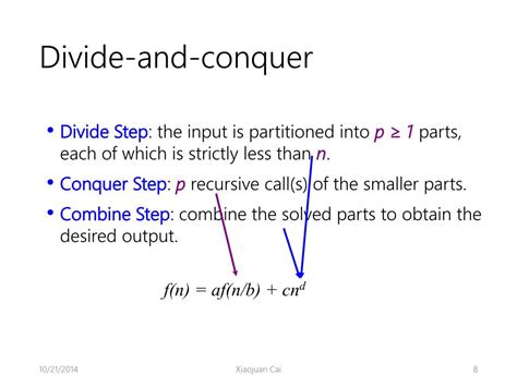 Ppt Master Theorem Design Divide And Conquer Algorithms Powerpoint