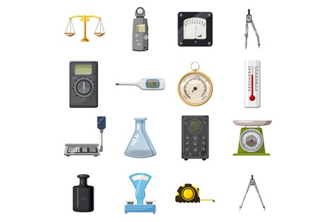 Measure Precision Tools Icons Set Graphic By Ylivdesign · Creative Fabrica