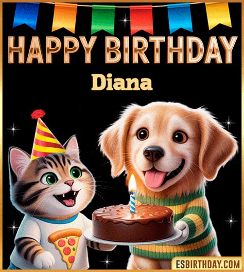 Happy Birthday Diana  🎂 Animated Images Wishes And Music 【27 S】