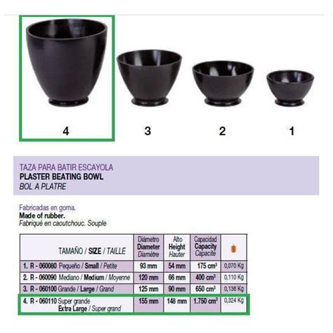 Tazas Para Alginato Yeso Moltodent