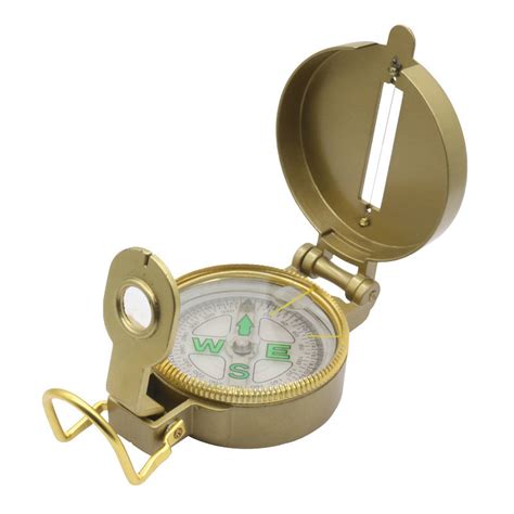 Metal Case Floating Luminous Dial Foldable Engineer Directional Compass