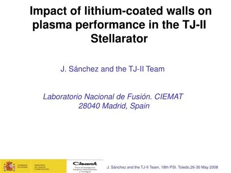Ppt Impact Of Lithium Coated Walls On Plasma Performance In The Tj Ii