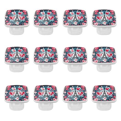 12 Cabinet Knobs Drawer Knobs Kitchen Knobs Square Cabinet Knobs Eiffel