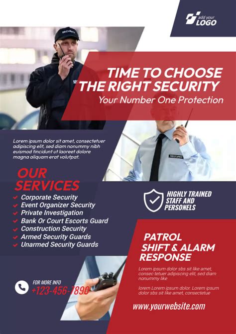 Professional Security Service Flyer Template Postermywall