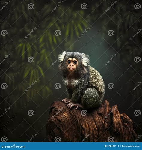 Full Body Pygmy Marmoset Generative Ai Stock Illustration