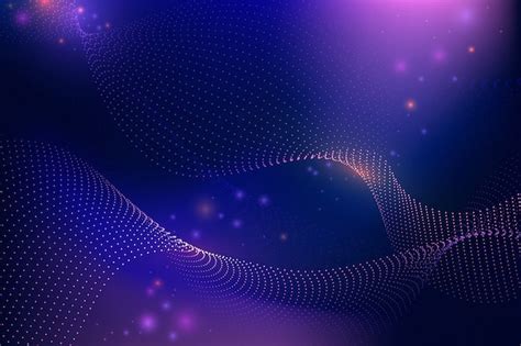 free vector gradient particle wave background