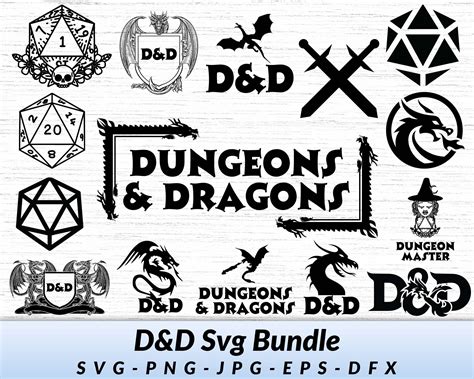 Dnd Svg Bundle Dungeons And Dragons Svg Rpg Svg Fantasy Svg D And D