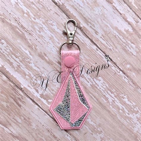 Rhinestone Klassy Key Fob Machine Embroidery Feltie File