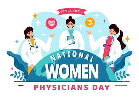 Premium Vector National Women Physicians Day Vector Illustration To
