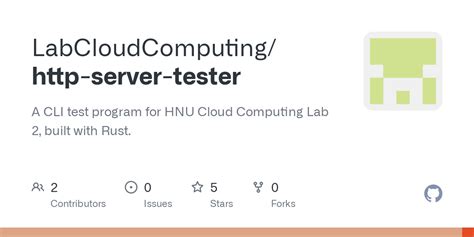 Github Labcloudcomputing Server Tester A Cli Test Program For Hnu Cloud Computing Lab