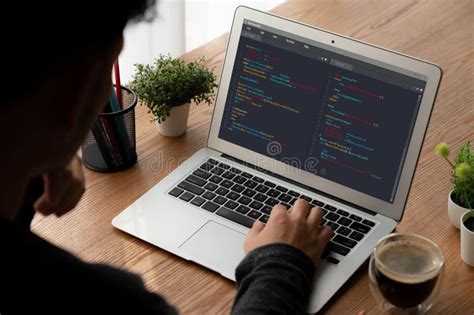 Software Development Programming On Computer Screen For Modish