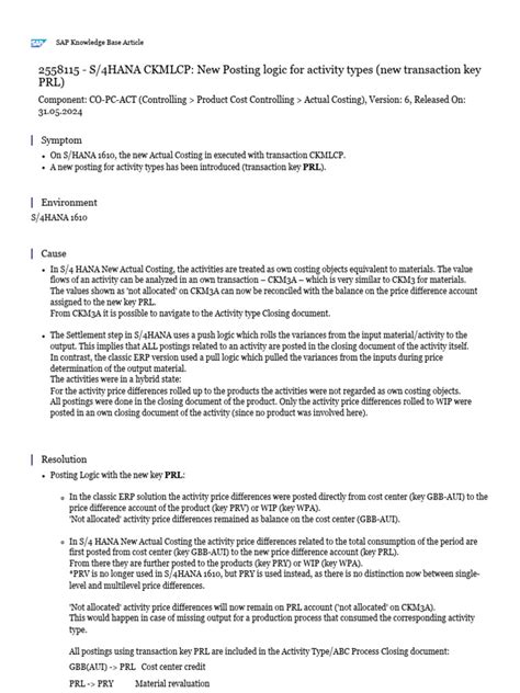 Ckmlcp Posting Logic In S 4hana Pdf Logic Computing