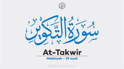 Surah At Takwir Tafsir Alquran Id