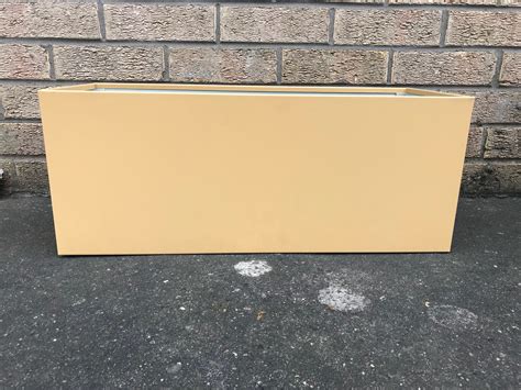 60cm Long Rectangle Handmade Metal Planter Bamboo Plastisol Leather