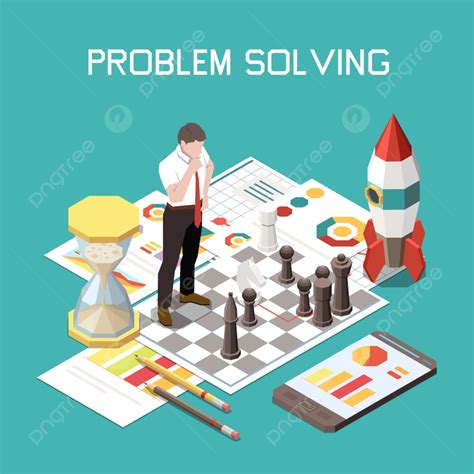 Gambar Soft Skill Komposisi Isometrik Berwarna Dengan Pemecahan Masalah