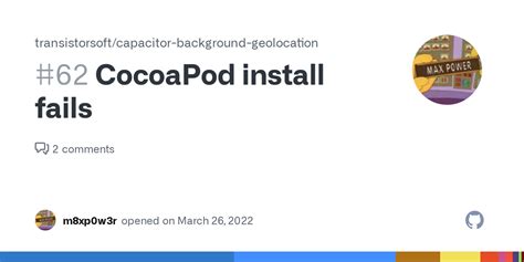 Cocoapod Install Fails · Issue 62 · Transistorsoftcapacitor Background Geolocation · Github