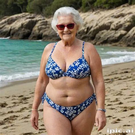 Confident Senior Woman Enjoying A Beautiful Day At The Beach