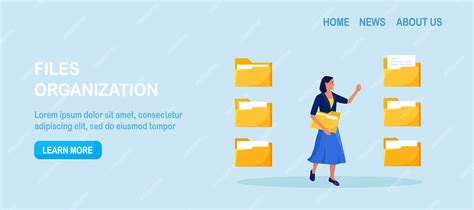Premium Vector Woman Search Document In Catalog Content In Folder