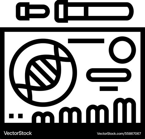 Custom Genetic Testing Kit Medicine Line Icon Vector Image