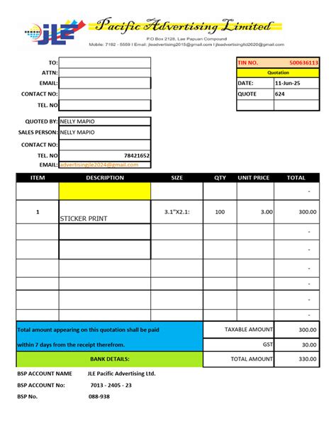 Quotationx624 Safety Sticker Pdf