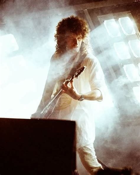 Brian May During His Guitar Solo At Knebworth Park On 9th August 1986