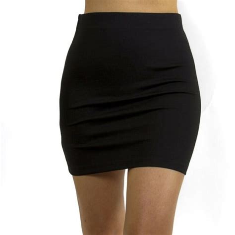 Black Faux Leather High Waisted Pencil Mini Skirt Bodycon Etsy